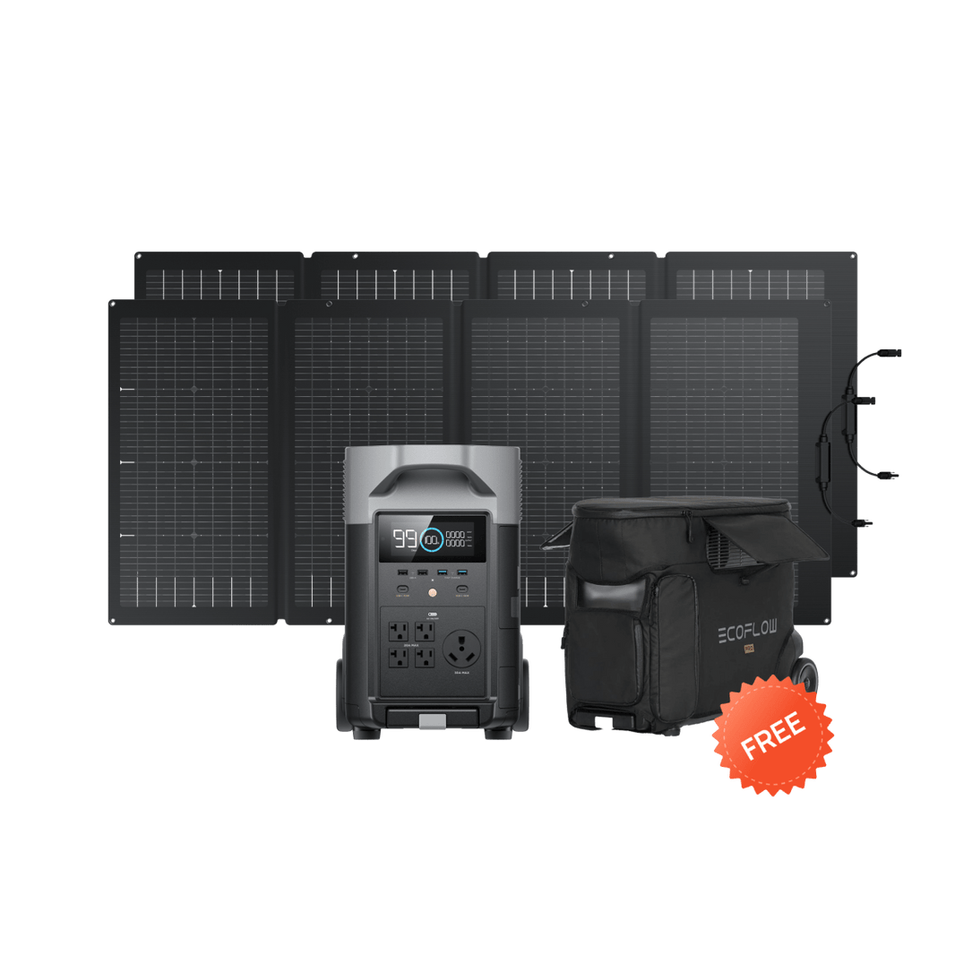 EcoFlow DELTA Pro + 2*220W Portable Solar Panels + DELTA Pro Bag (Free