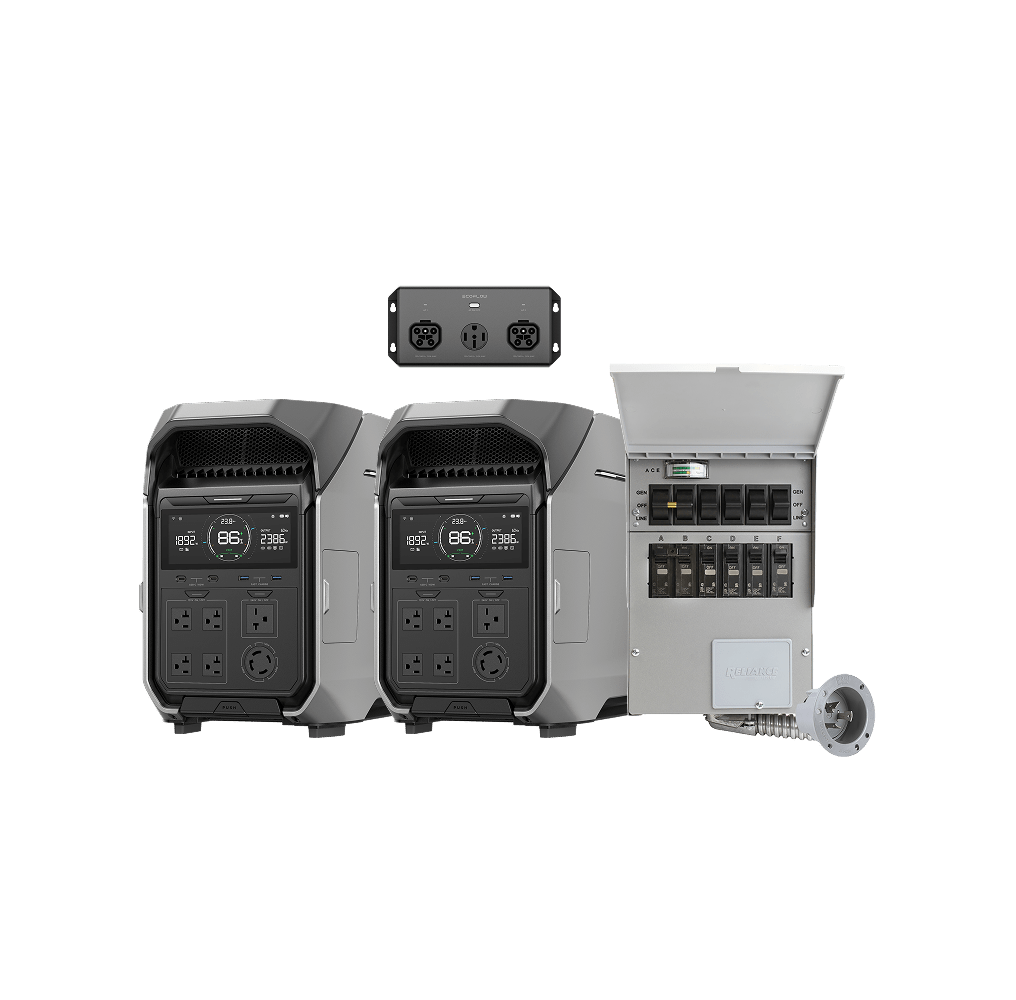 EcoFlow DELTA Pro 3 Whole-Home Power Kit | 2*DELTA Pro 3 + 50 amp Hub ...