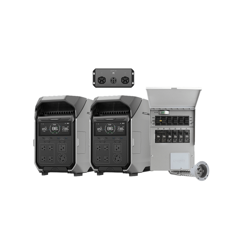 EcoFlow DELTA Pro 3 Whole-Home Power Kit | 2*DELTA Pro 3 + 50 amp Hub ...