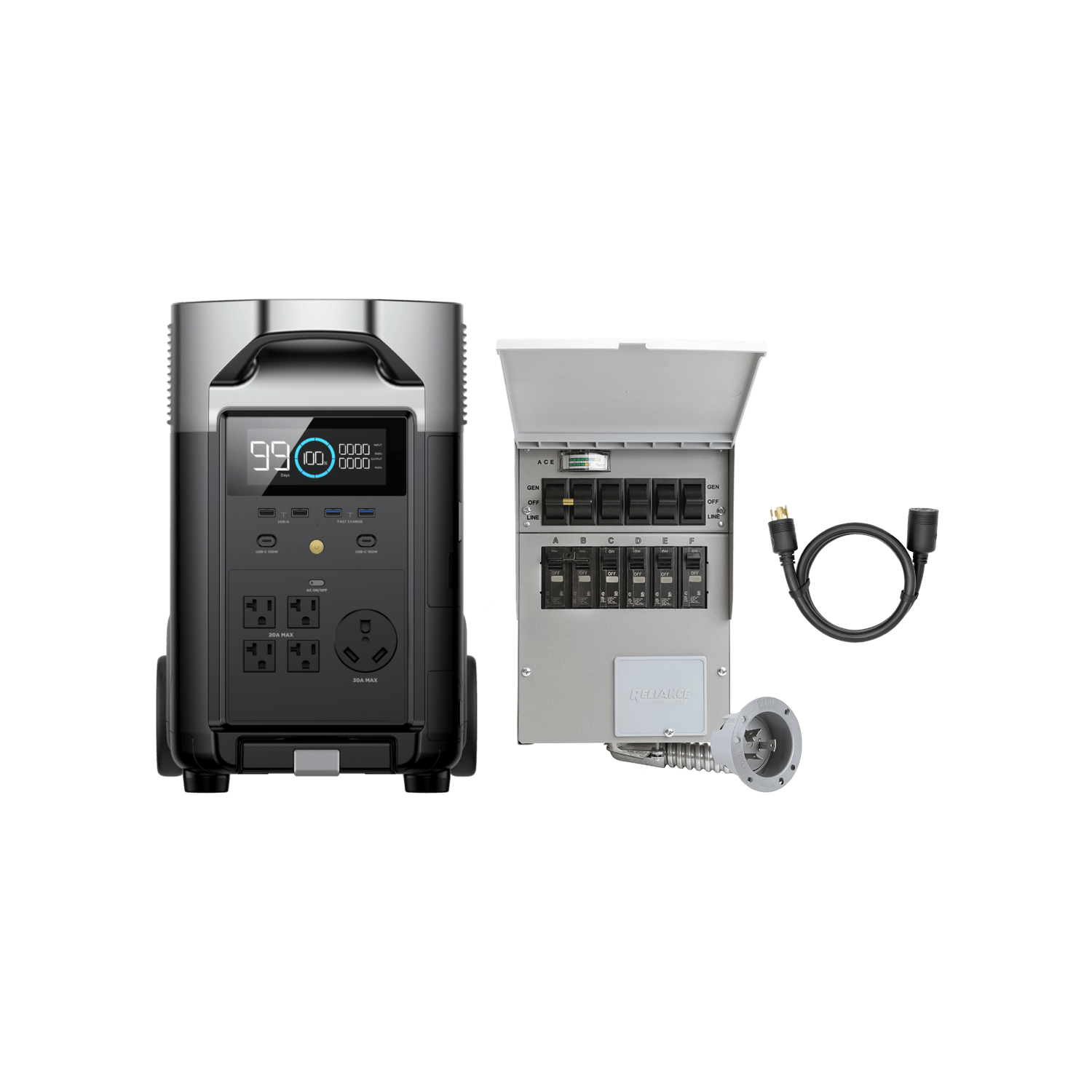 Buy EcoFlow DELTA Pro Portable Power Station | DELTA Pro + Transfer Switch