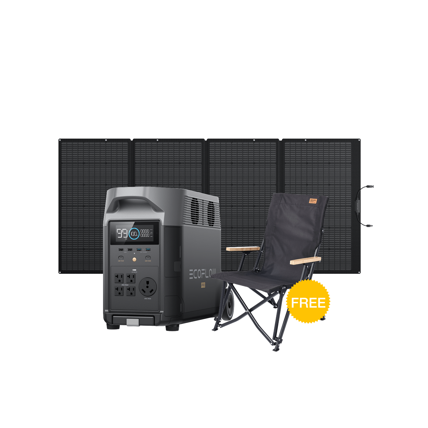 EcoFlow DELTA Pro Solar Generator (PV400W) | 1*400W + DELTA Pro