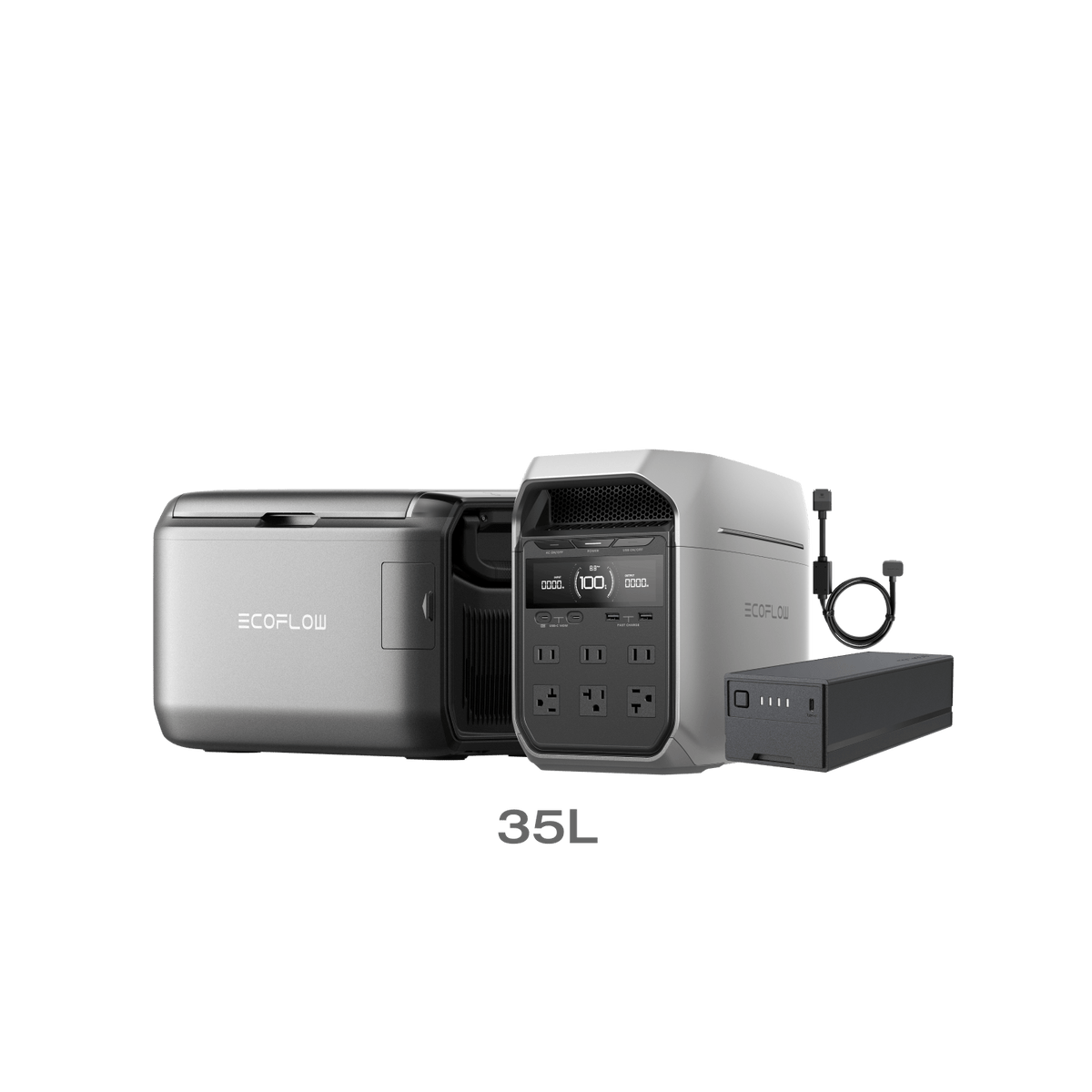 EcoFlow GLACIER Classic Portable Fridge Freezer | 35L / GLACIER Plug-in ...